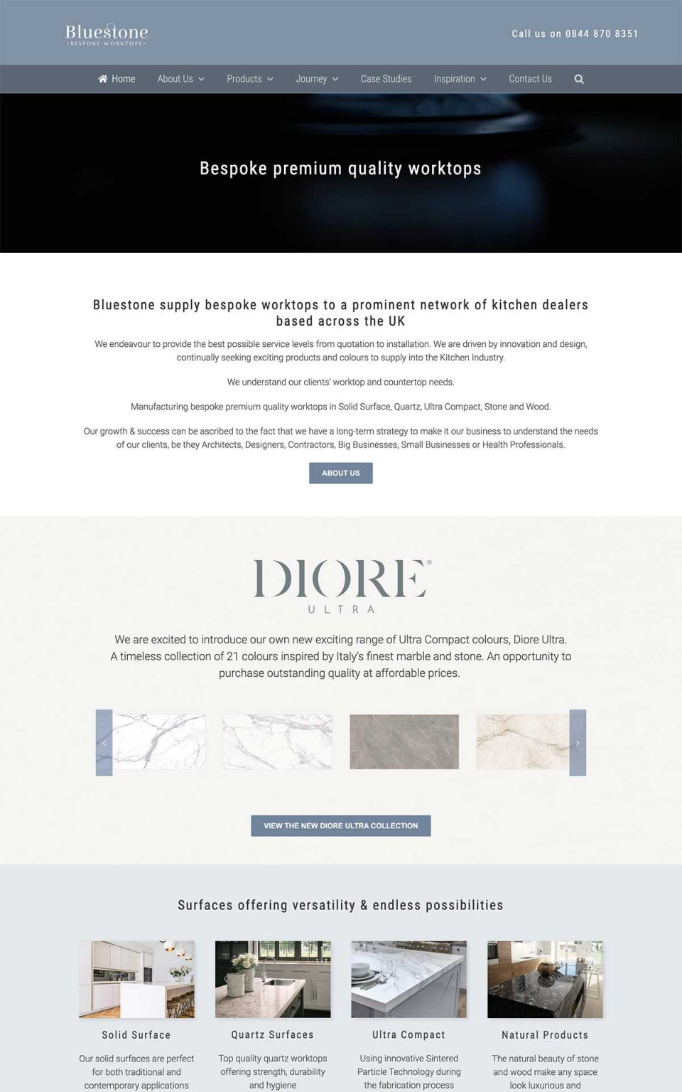 Bluestone - website design - Tennant Design