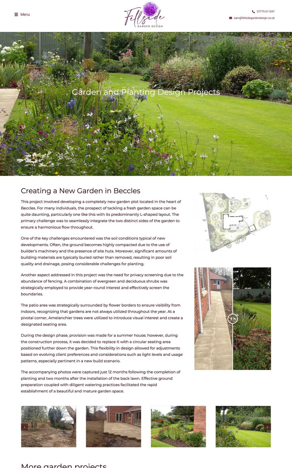 Fellside Garden Design - website design - Tennant Design
