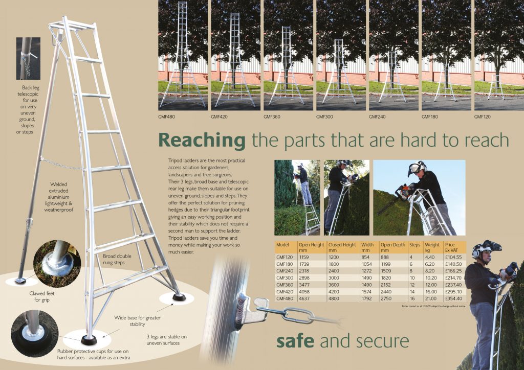 Tripod Ladder leaflet design - Tennant Design